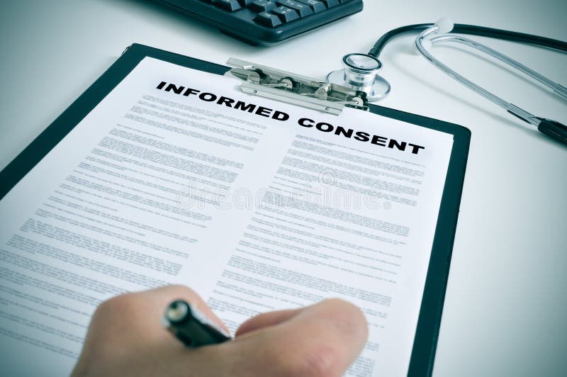 Signing an Informed Consent Stock Photo - Image of horizontal, medicine ...