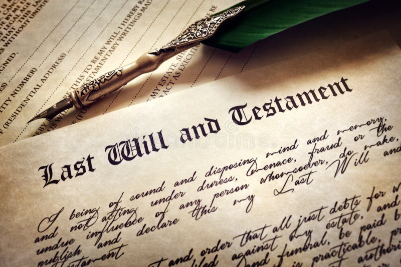 Signing Last Will and Testament Stock Image - Image of inheritance ...