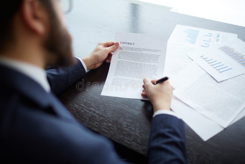Signing a paper stock photo. Image of arms, paper, colleague - 26279054