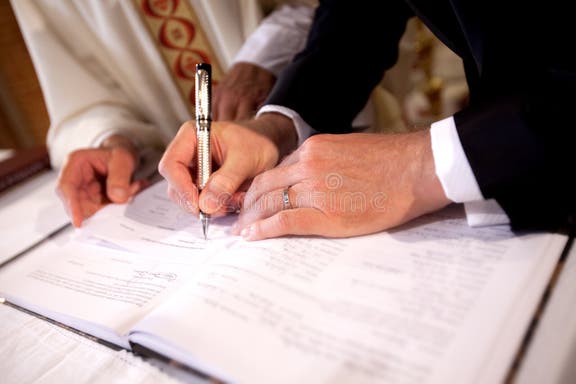 Signing the register stock photo. Image of church, registry - 19548738