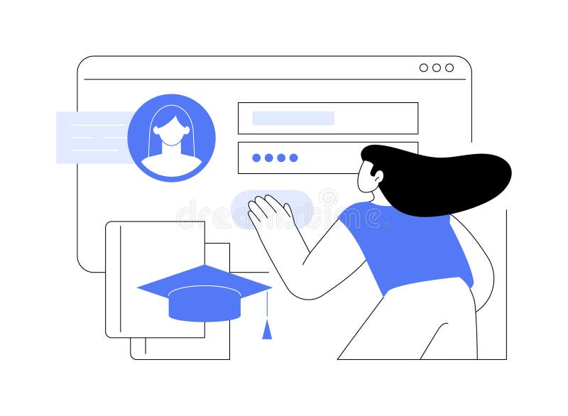 Signing Up for a Course Isolated Cartoon Vector Illustrations. Stock ...