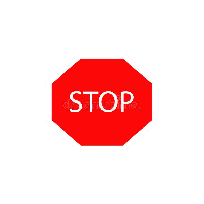 Signo De Carretera "Stop" Vector Ilustración del Vector - Ilustración ...