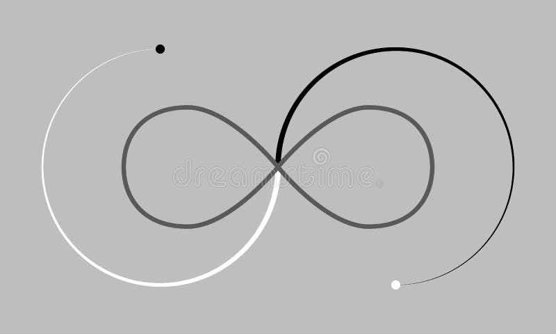 Conjunto De Símbolos Infinitos Infinito En Varios Diseños Ilustración