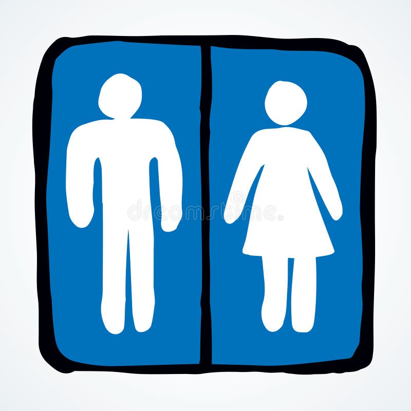 Signo De Inodoro. Icono De Dibujo Del Vector Ilustración del Vector ...