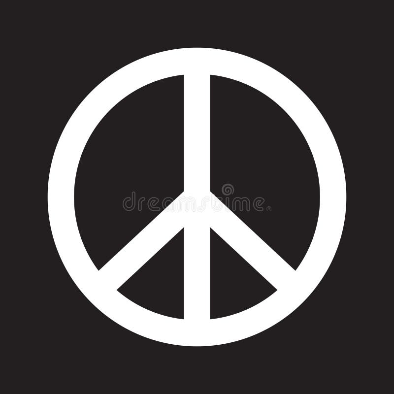Signo De La Paz Pintado a Mano Stock de ilustración - Ilustración de ...