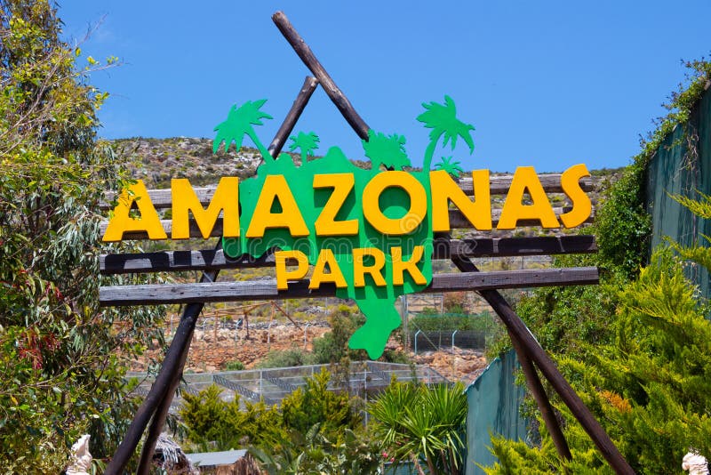 Signo De Parque De Amazonas Foto de archivo editorial - Imagen de ocio ...