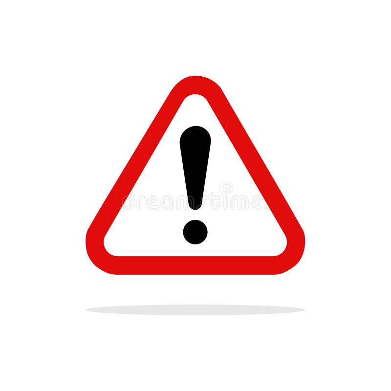 Signo De Peligro De Exclamación Roja Advertencia De Atención Peligrosa
