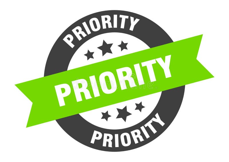 Signo de prioridad ilustración del vector. Ilustración de negro - 160385016