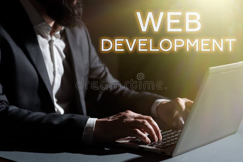 Signo De Texto Que Muestra El Desarrollo Web. Palabra Por Trabajo ... Signo De Texto Que Muestra El Desarrollo Web. Palabra Por Trabajo ...