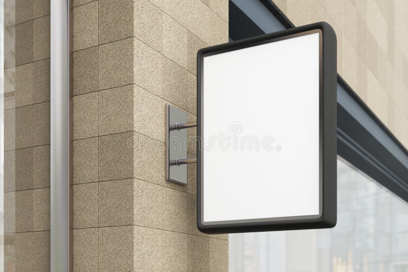 Signo de tienda en blanco stock de ilustración. Ilustración de negocios ...