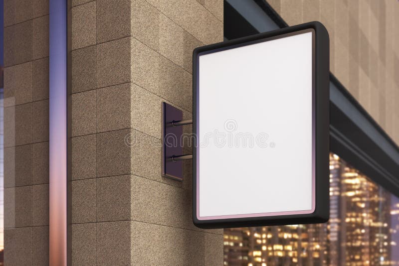 Signo de tienda en blanco stock de ilustración. Ilustración de tarjeta ...