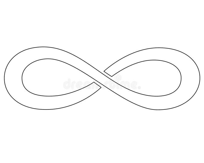 Signo Infinito Imagen Lineal Vectorial Para El Logotipo De Libro Para