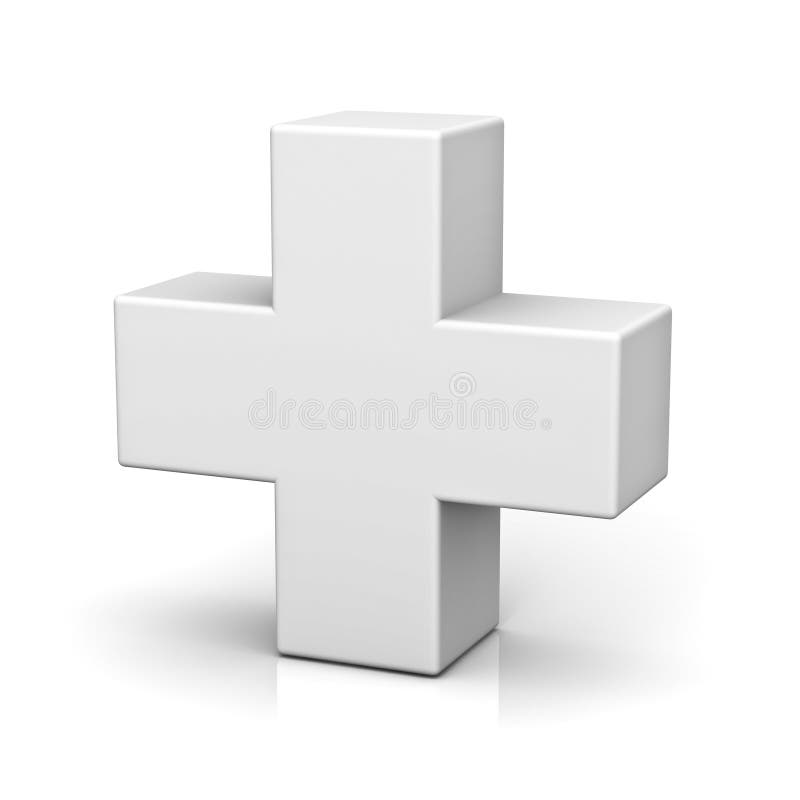 Signo más blanco stock de ilustración. Ilustración de objetos - 30387512