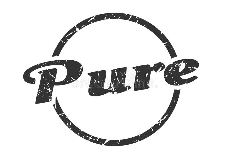Signo Puro. Sello Vintage Puro. Ilustración del Vector - Ilustración de ...