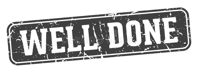 Signo Rectangular Bien Hecho. Sello Bien Hecho Ilustración del Vector ...