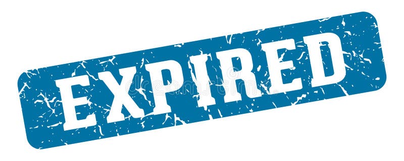 Signo Rectangular Caducado. Marca Caducada Ilustración del Vector ...