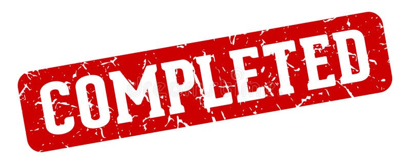 Signo Rectangular Completado. Sello Completo Ilustración del Vector ...