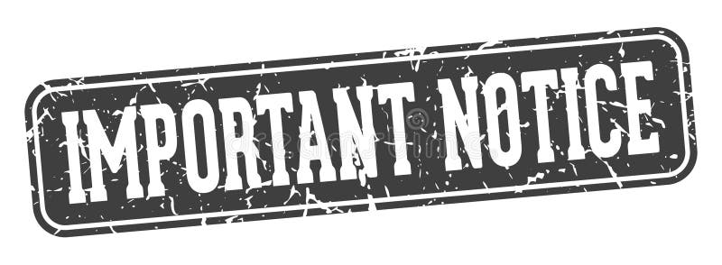 Signo Rectangular De Aviso Importante. Marca De Aviso Importante ...