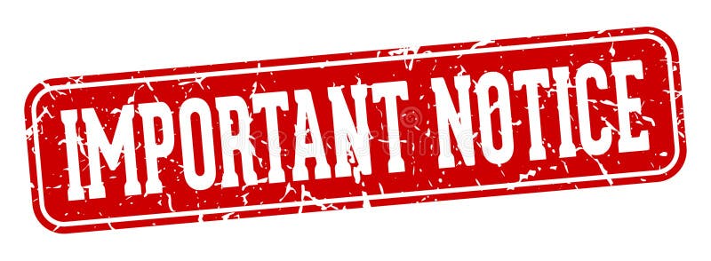 Signo Rectangular De Aviso Importante. Marca De Aviso Importante ...