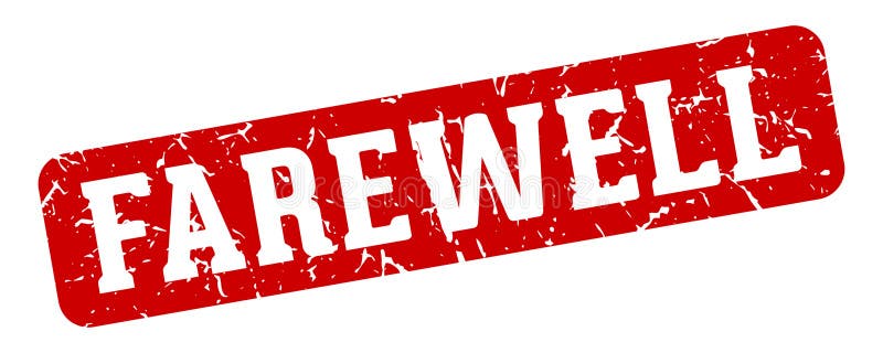 Signo Rectangular De Despedida. Sello De Despedida Ilustración del ...