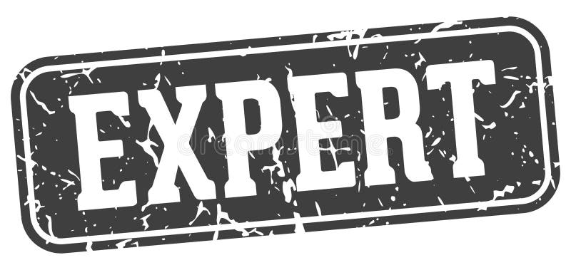 Signo Rectangular De Experto. Sello De Expertos Ilustración del Vector ...