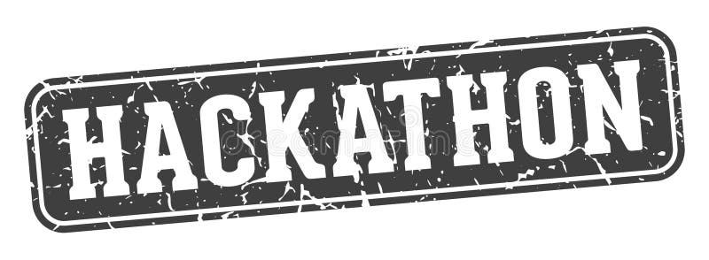 Signo Rectangular De Hackathon. Sello De Hackathon Ilustración del ...