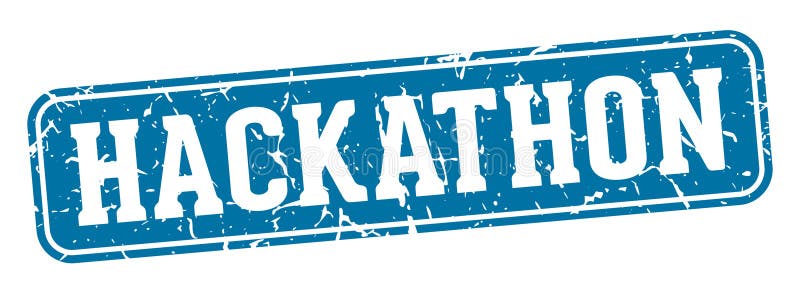 Signo Rectangular De Hackathon. Sello De Hackathon Ilustración del ...