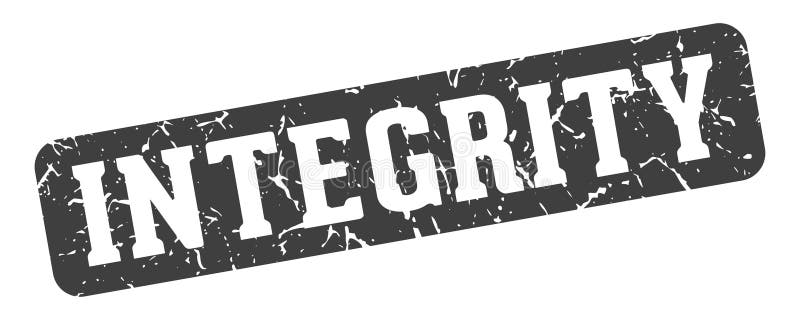 Signo Rectangular De Integridad. Marca De Integridad Ilustración del ...