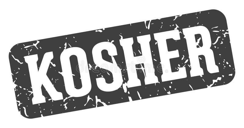 Signo Rectangular De Kosher. Sello Kosher Ilustración del Vector ...