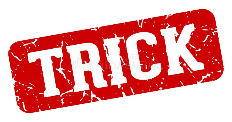 Signo Rectangular De Truco. Marca De Truco Ilustración del Vector ...