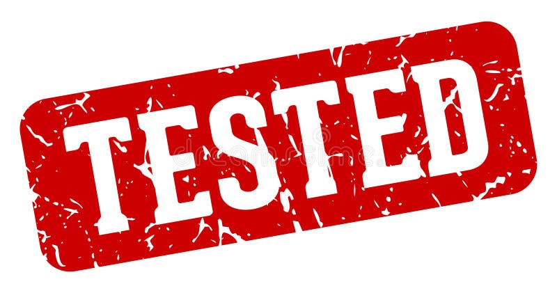 Signo Rectangular Probado. Sello De Prueba Ilustración del Vector ...