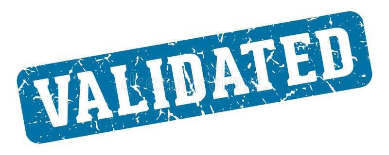 Signo Rectangular Validado. Marca Validada Ilustración del Vector ...