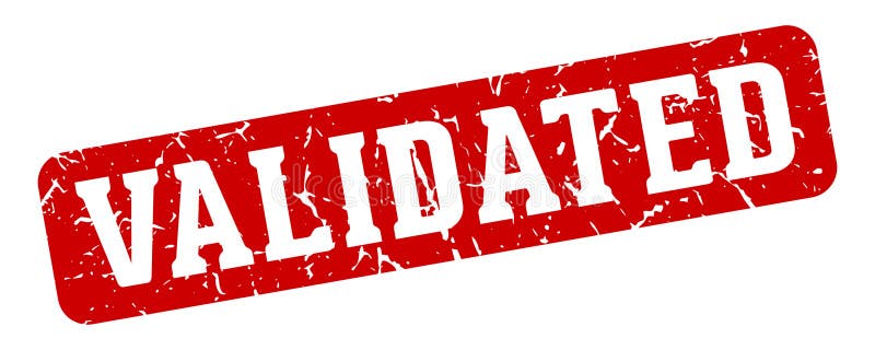 Signo Rectangular Validado. Marca Validada Ilustración del Vector ...