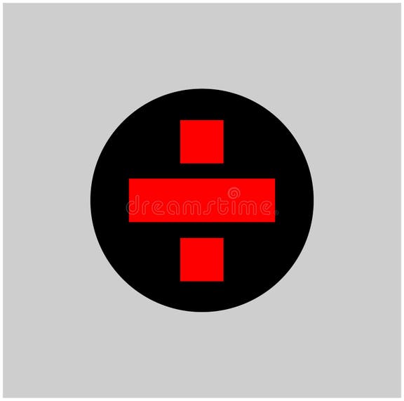 Signo Vectorial De División Roja. Icono De División De Vector Rojo Ilustración del Vector ...