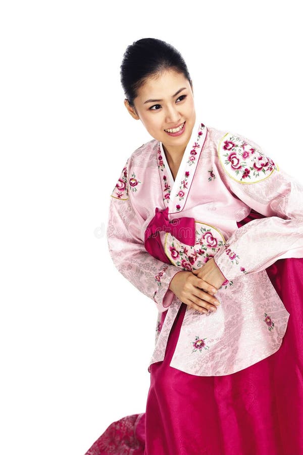 Signora coreana immagine stock. Immagine di bianco, costume - 869887