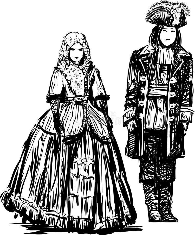 Il Signore E Signora Stanno Parlando Illustrazione Vettoriale ...