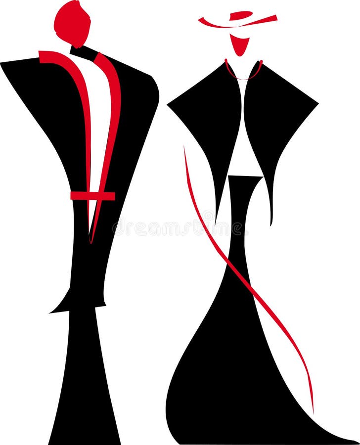 Signora e signore illustrazione vettoriale. Illustrazione di vettore ...