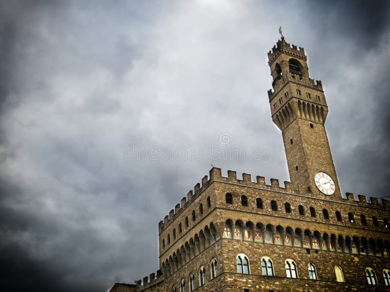 Signoria Palace stock photo. Image of night, medieval - 48022958