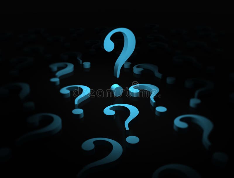 Signo De Interrogación Azul Stock de ilustración - Ilustración de icono ...