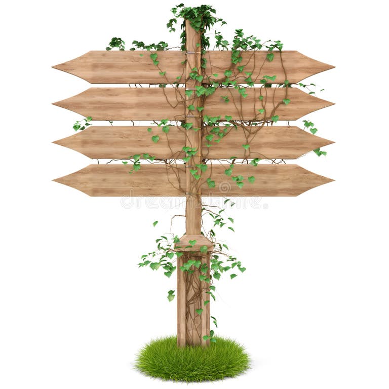 Wooden Signpost Leaves Stock Illustrations – 346 Wooden Signpost Leaves ...
