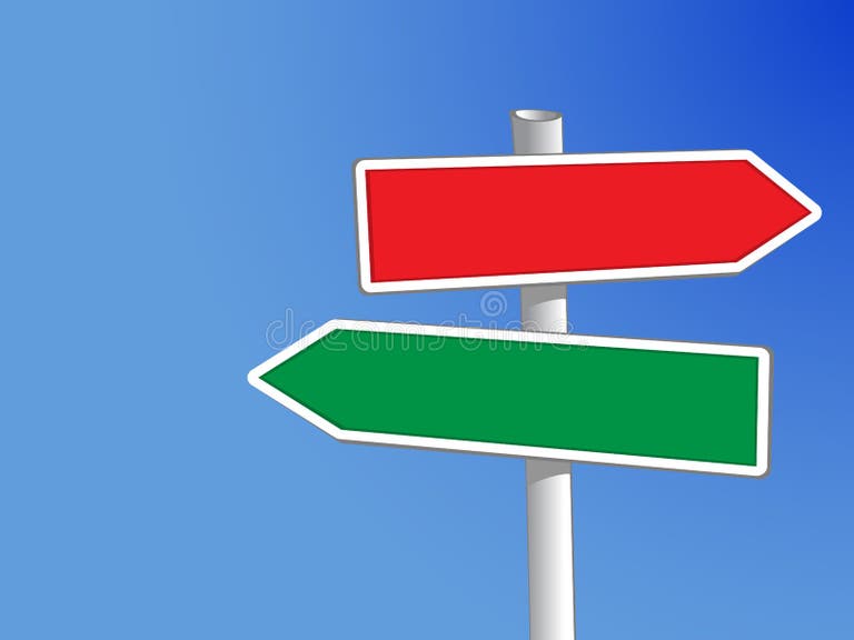 Two Way Blank Signpost Stock Illustrations – 559 Two Way Blank Signpost ...