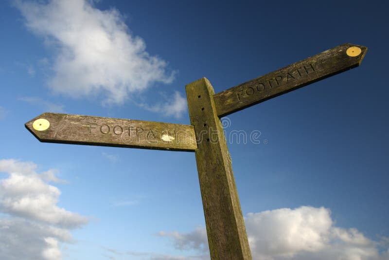 English Signpost stock image. Image of bridleway, distance - 4127503