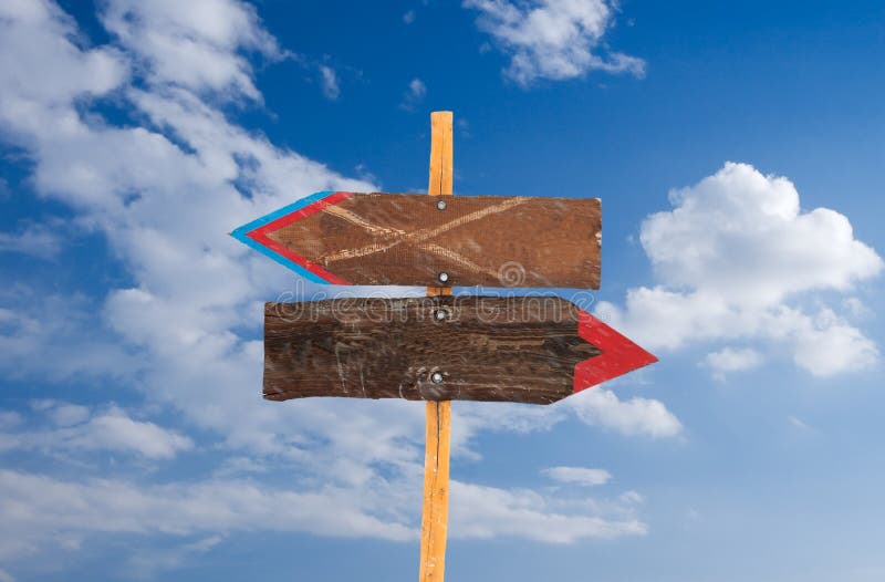 Multi direction signpost stock photo. Image of wooden - 2298010