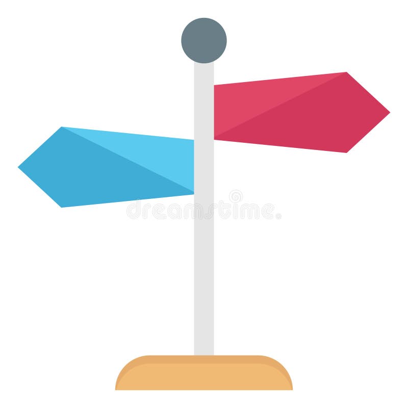 Signpost Color Vector Icon Fully Editable Stock Vector - Illustration ...