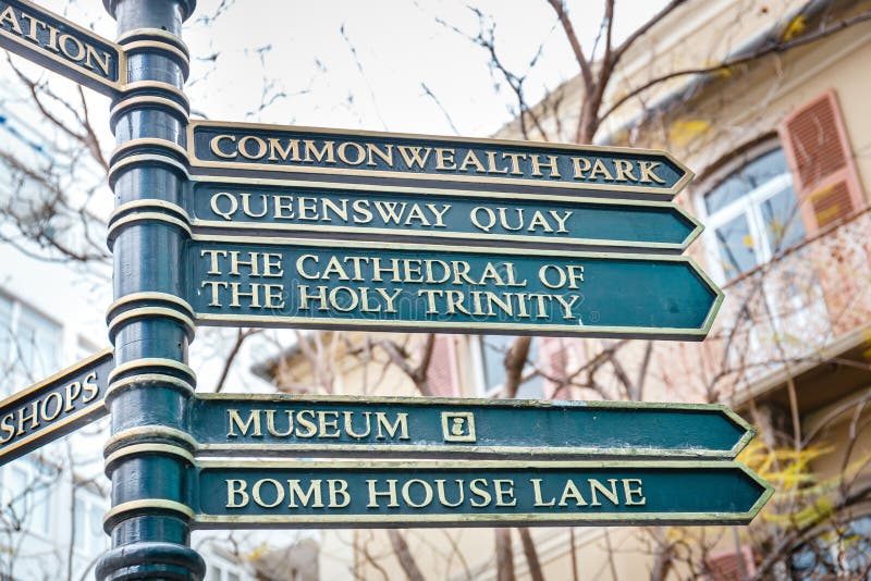 Signpost in the Center of Arnhem, Netherlands Stock Image - Image of ...