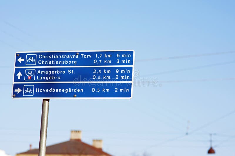 Signpost in the Center of Arnhem, Netherlands Stock Image - Image of ...
