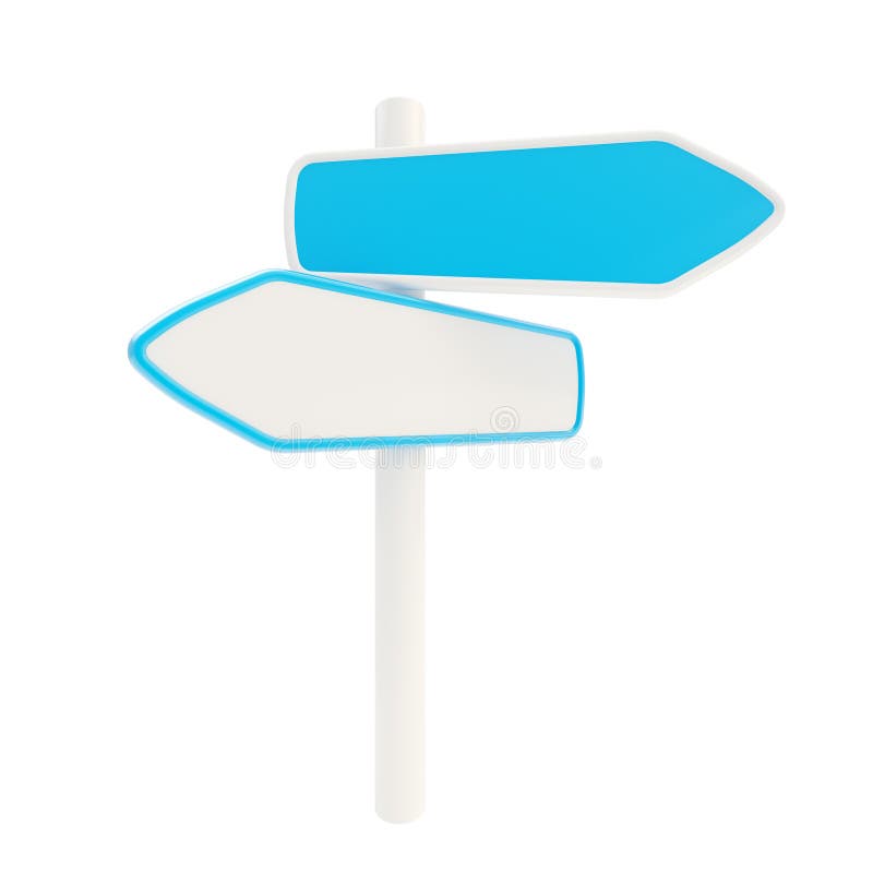 Signpost Copyspace Blue Road Sign Stock Illustration - Illustration of ...
