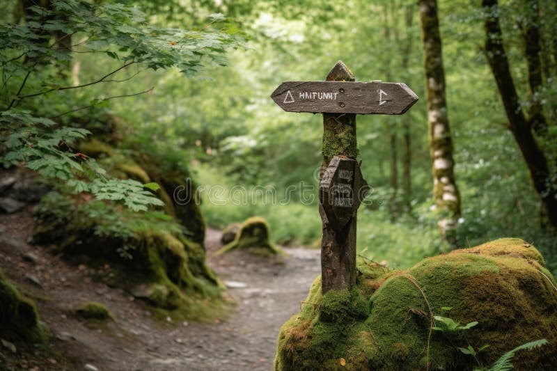 Signpost with Directional Arrows Pointing the Way for Hikers Stock ...