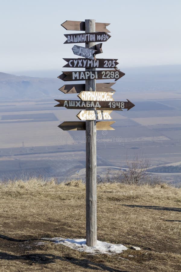 Signpost of directions stock image. Image of mountains - 38964489