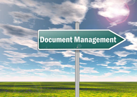 Signpost Document Management Stock Illustration - Illustration of ...